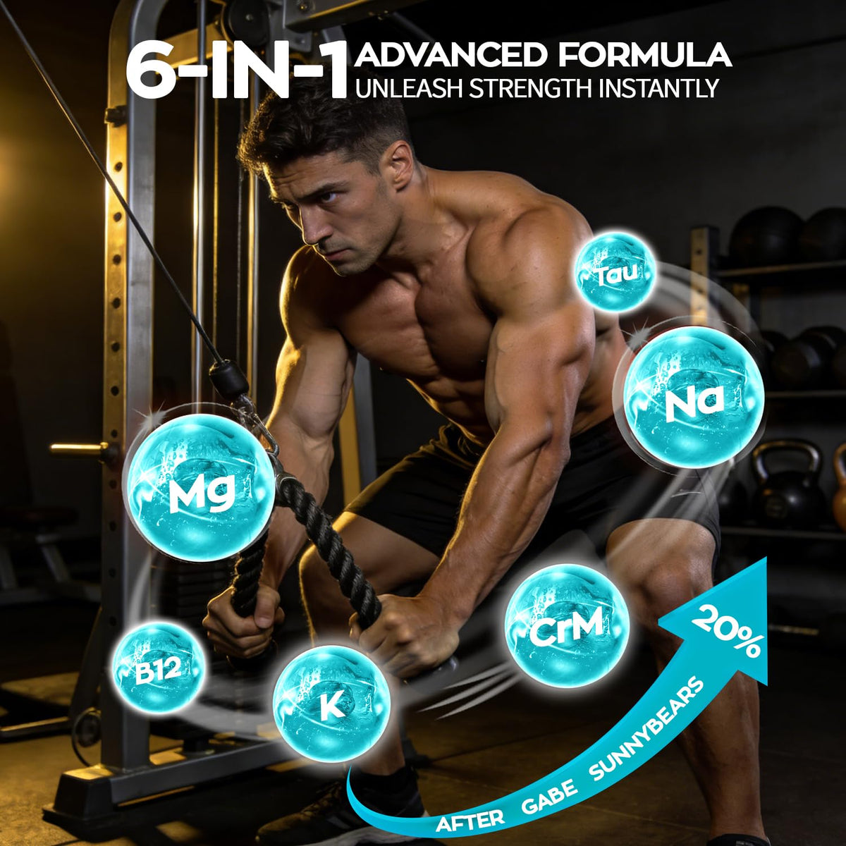 Blueberry flavoured creatine monohydrate gummies