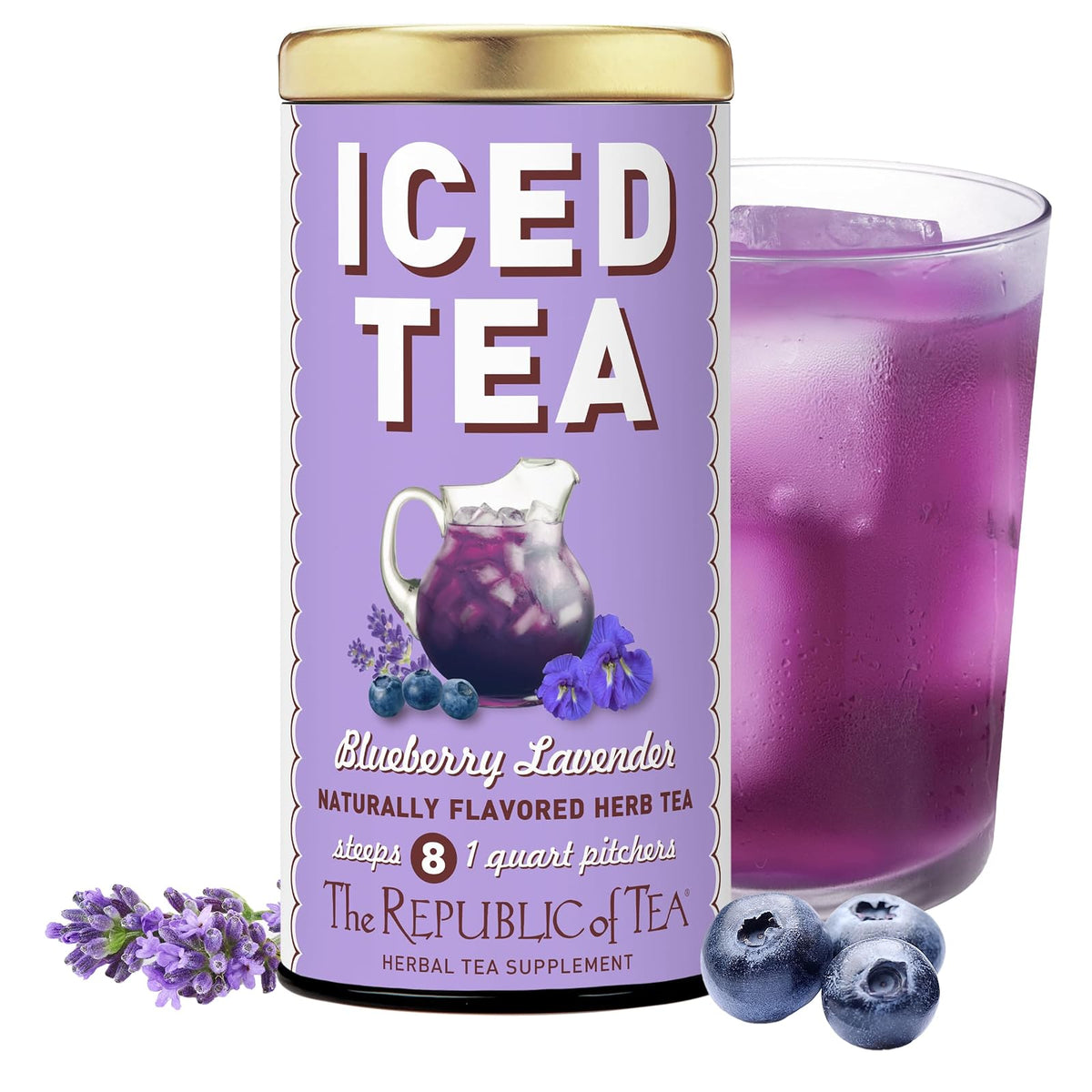 Blueberry lavender herbal tea bags