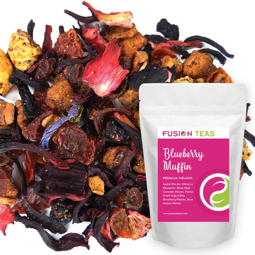 Blueberry muffin hibiscus herbal tea