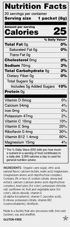 Blueberry pomegranate electrolyte drink mix