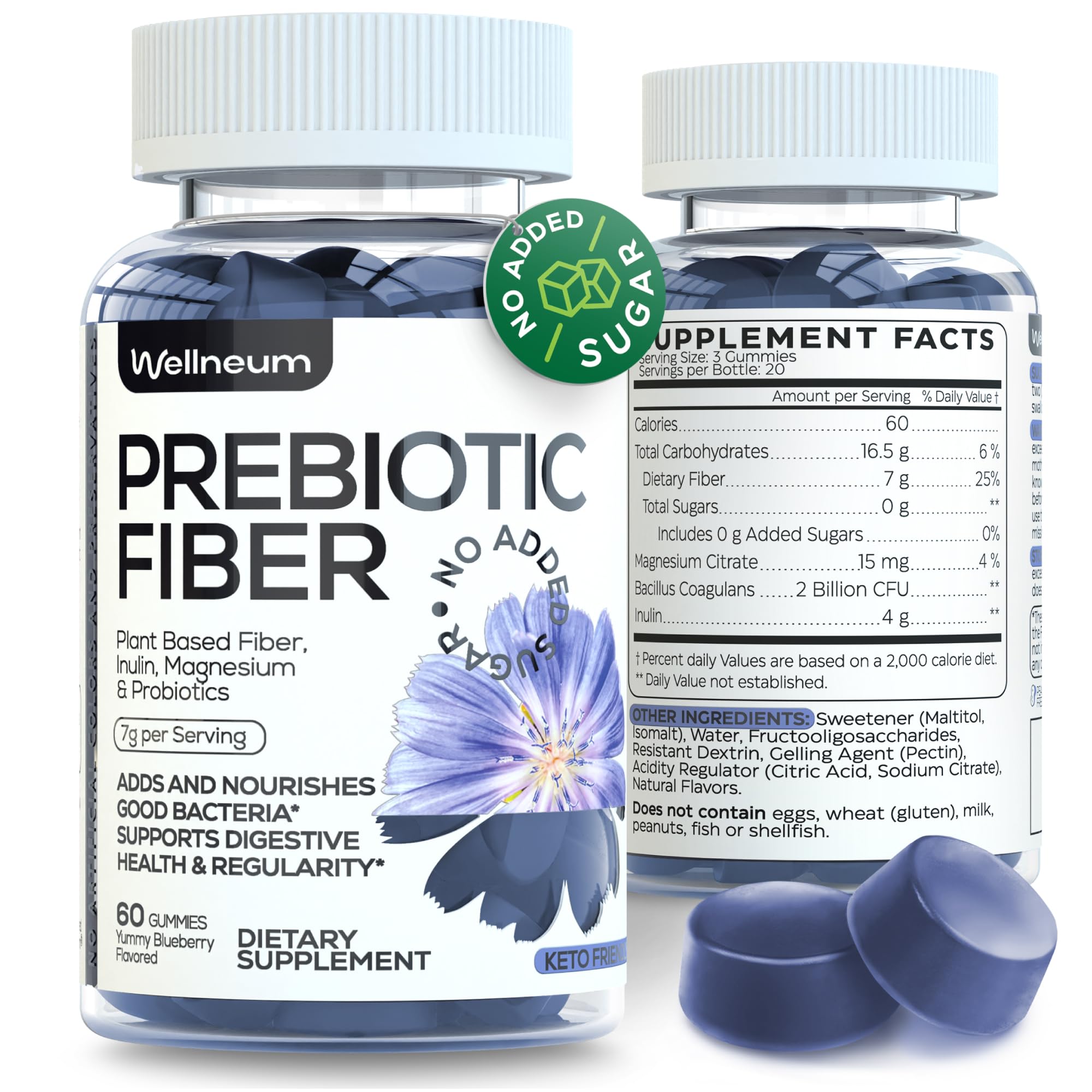 blueberry prebiotic fiber gummies