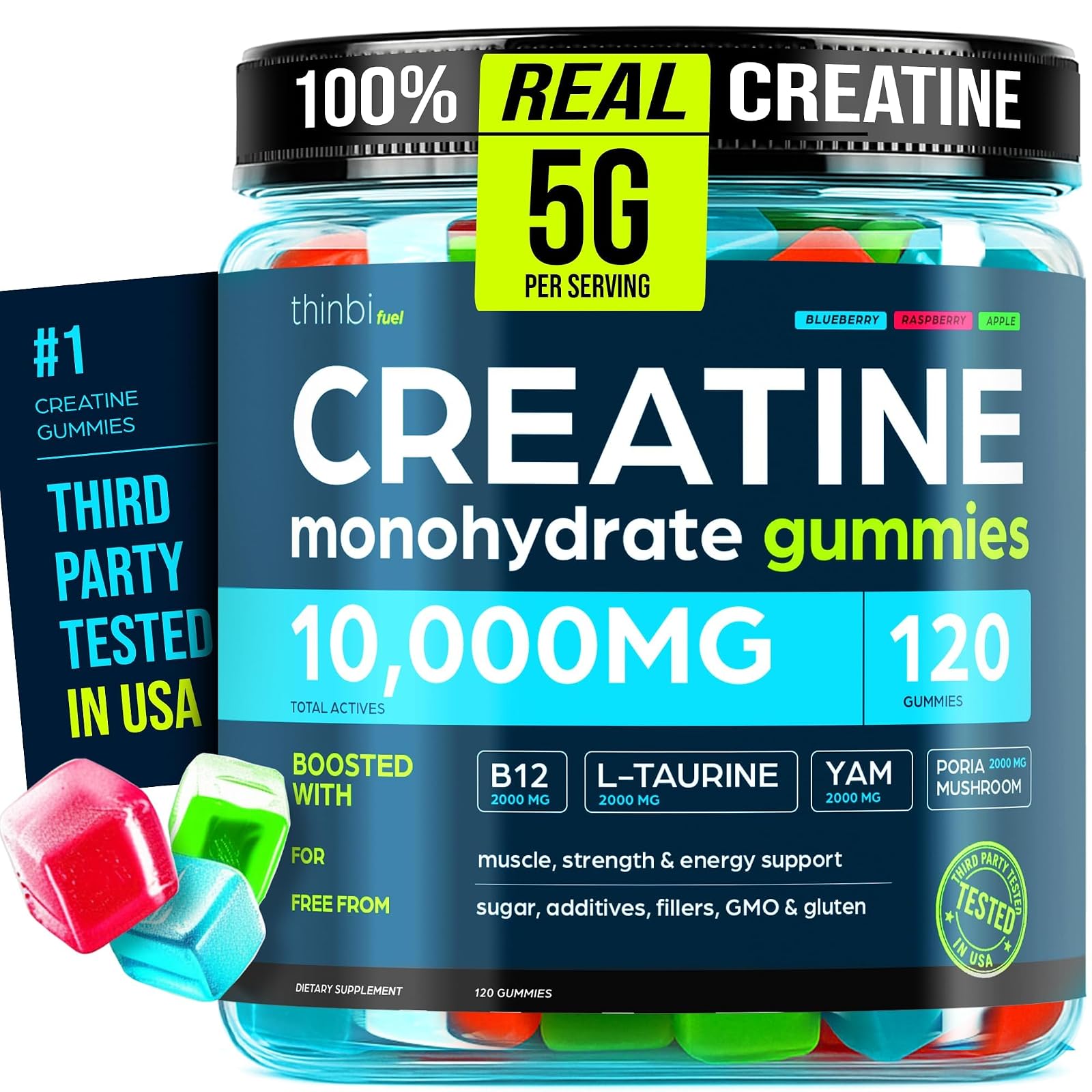 blueberry raspberry creatine gummies