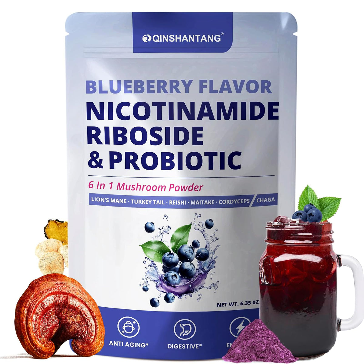 Blueberry superfood powder for smoothies