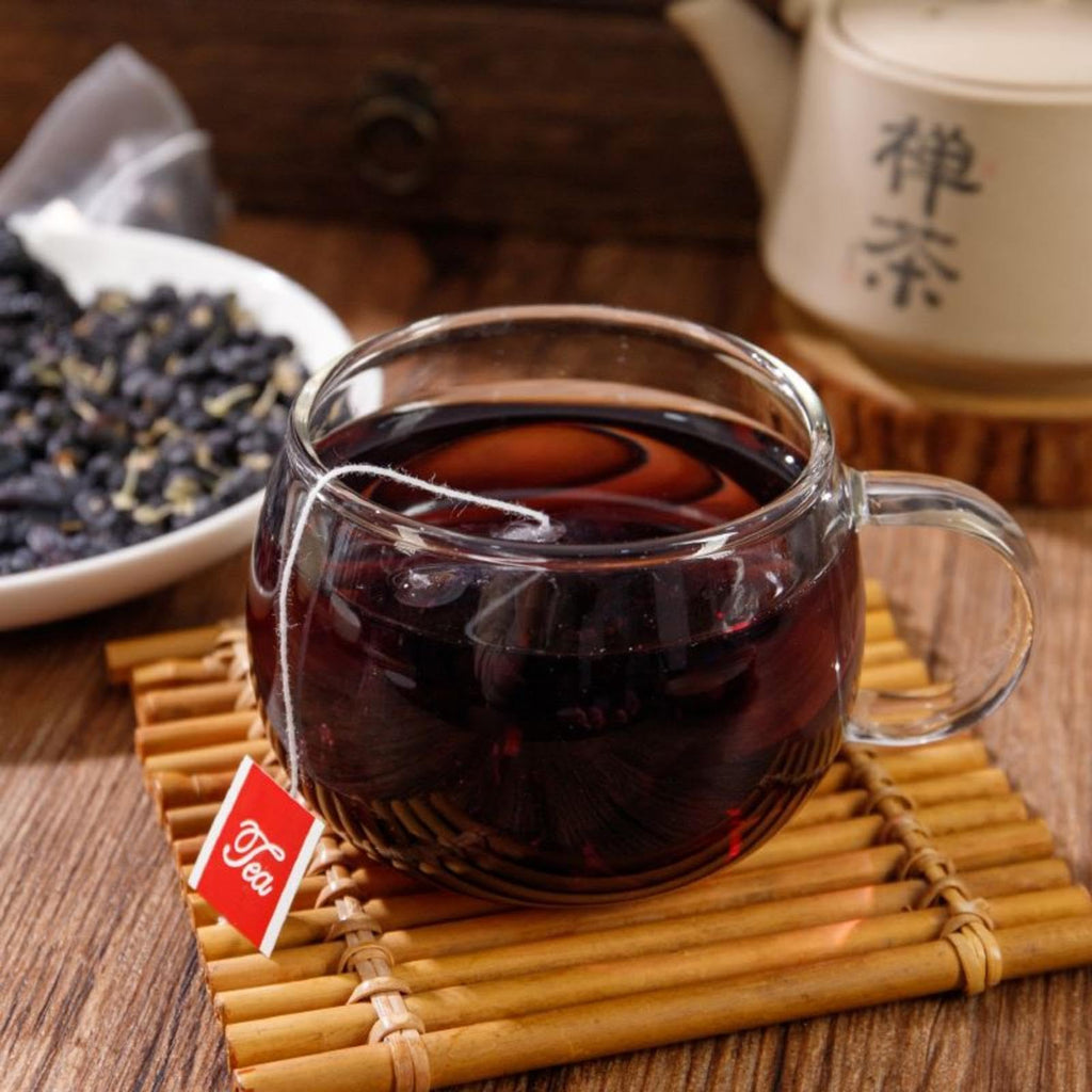 Blueberry tea bags for a refreshing brew