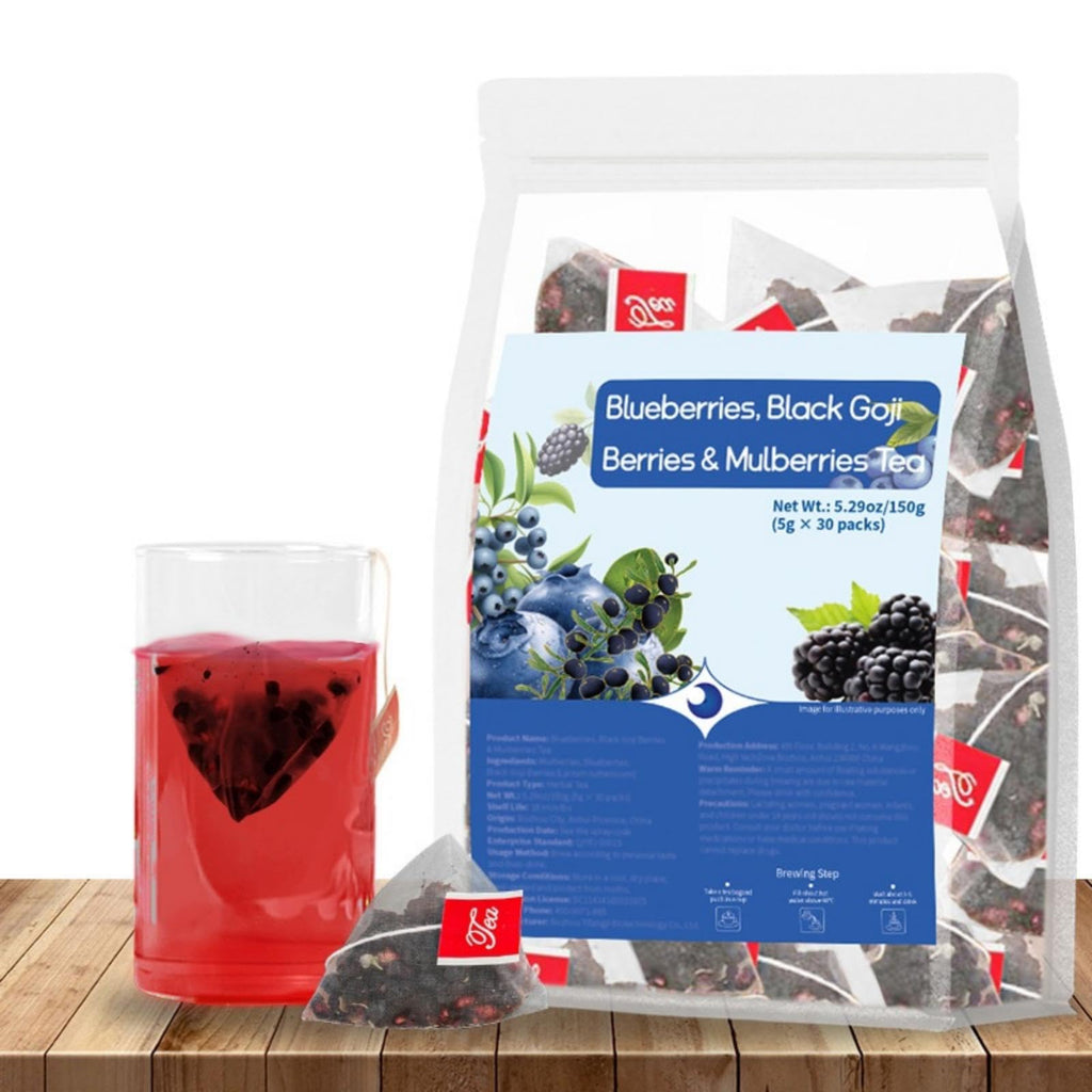Blueberry tea bags for relaxation