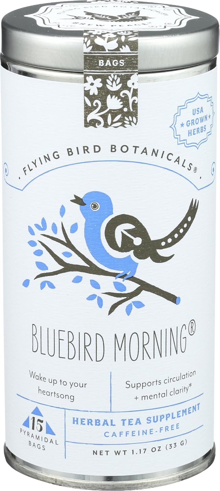 Bluebird Morning herbal tea bags