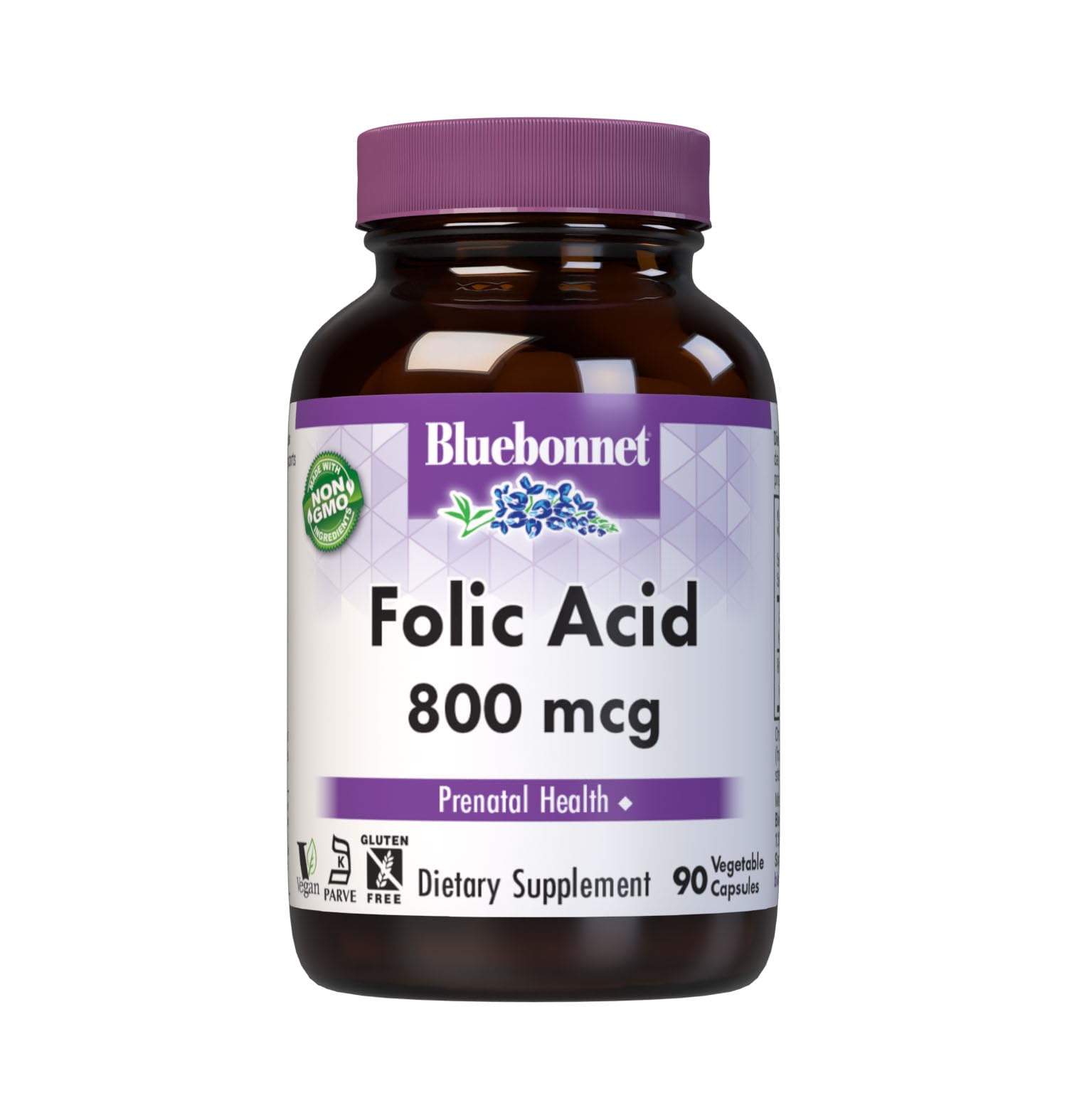 Bluebonnet folic acid vegetable capsules