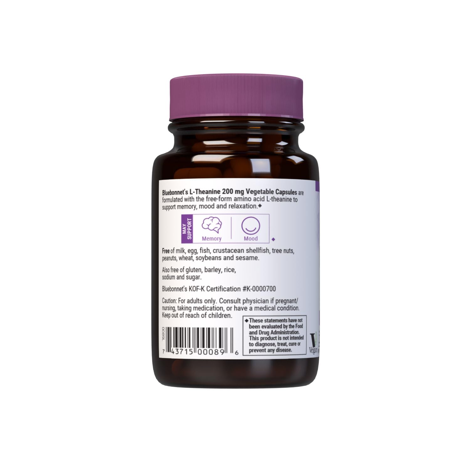 BlueBonnet L-Theanine capsules for athletes