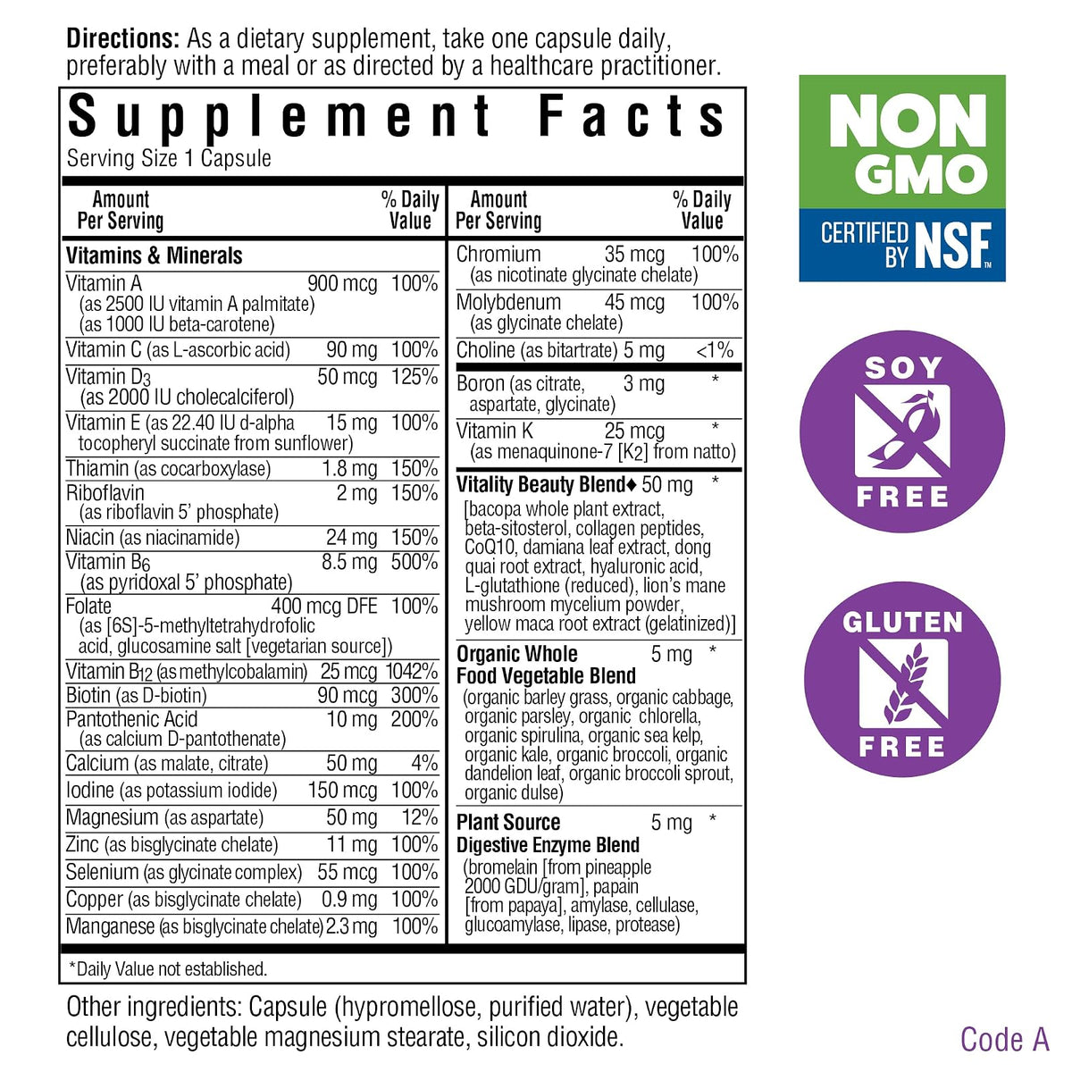 Bluebonnet multivitamins for active lifestyles