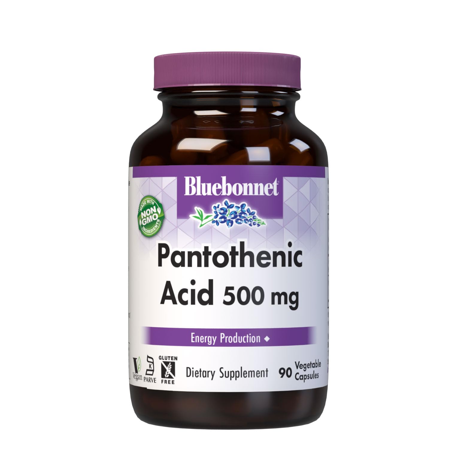 Bluebonnet Pantothenic Acid capsules for energy