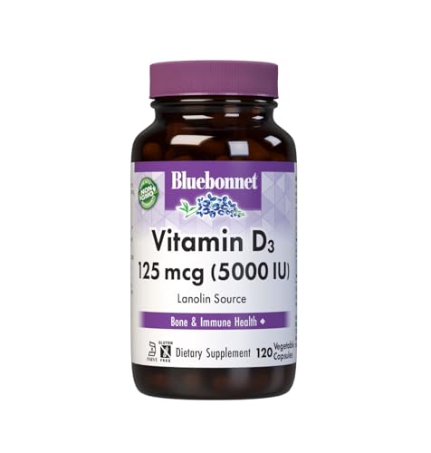 Bluebonnet vitamin D3 5000 IU capsules