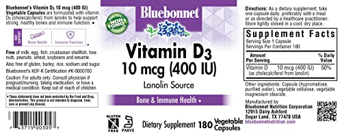 Bluebonnet Vitamin D3 for overall wellness