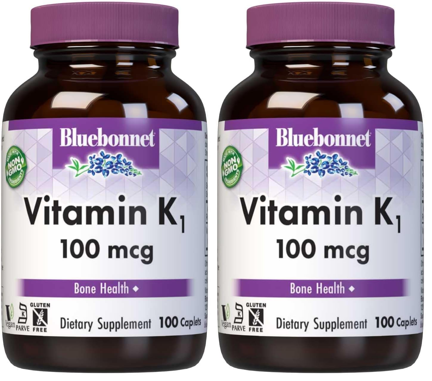 BlueBonnet vitamin K1 caplets for bone health