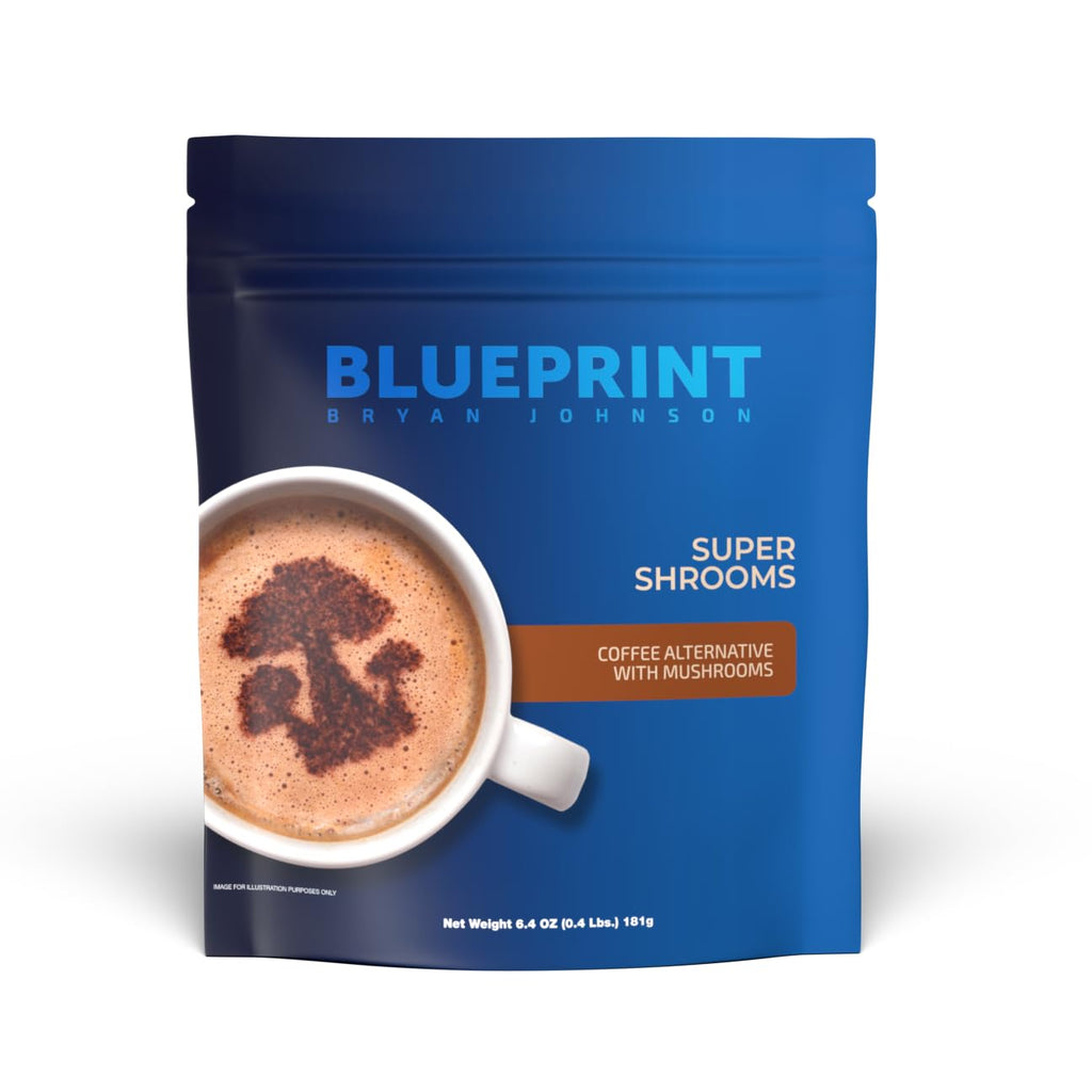 Blueprint mushroom coffee with caffeine