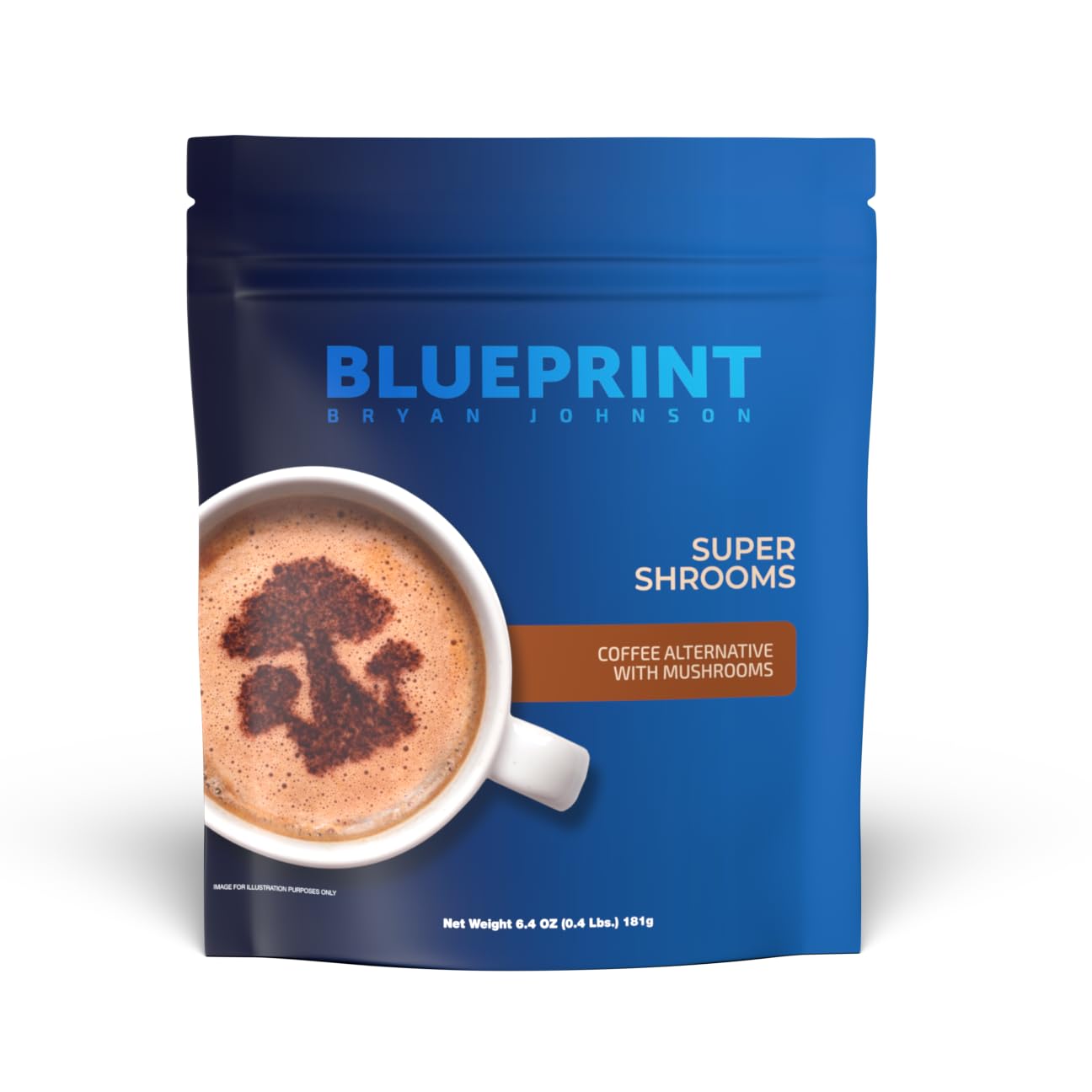 Blueprint mushroom coffee with caffeine