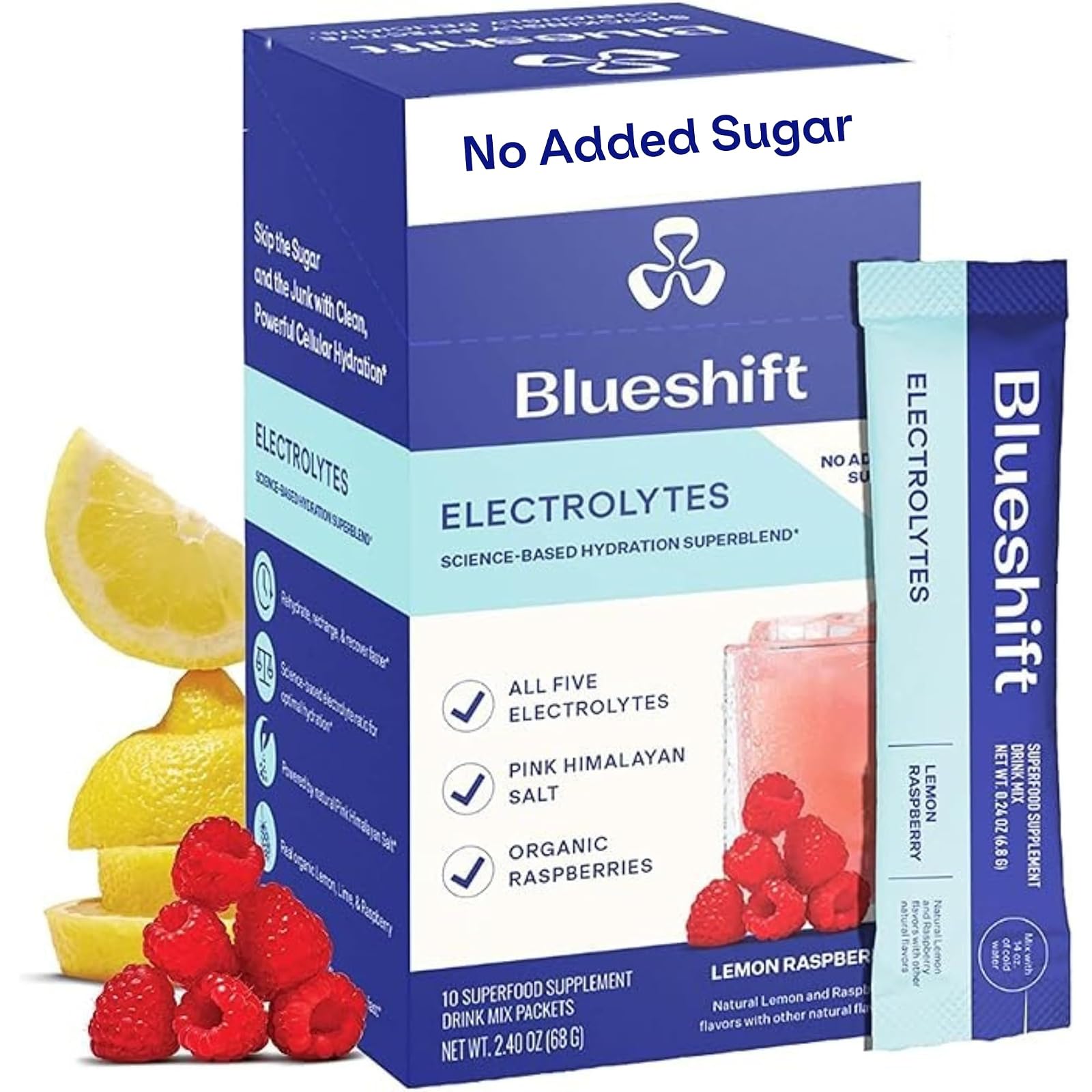 Blueshift electrolyte drink mix packets