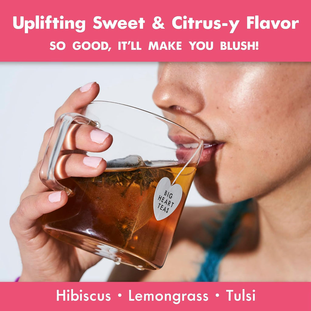 blushing pink hibiscus herbal tea