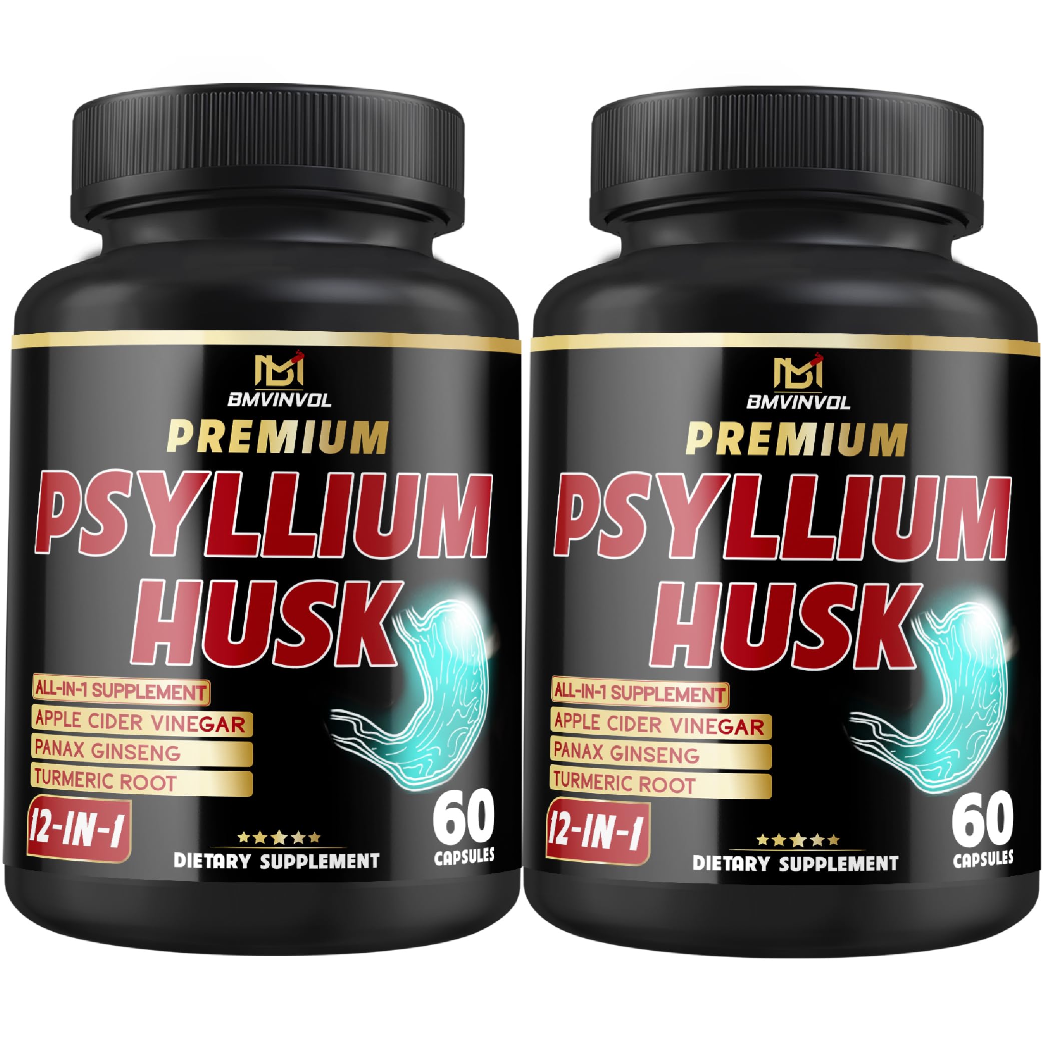 BMVINVOL psyllium husk capsules for digestion