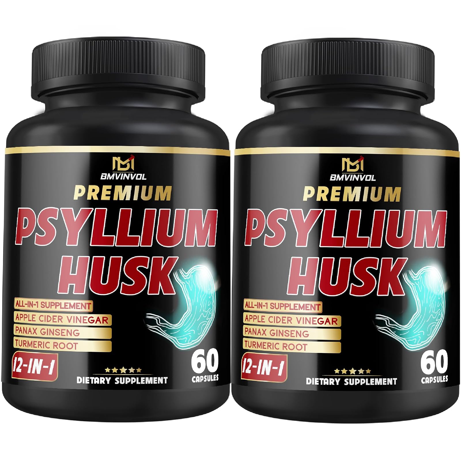 BMVINVOL psyllium husk capsules for digestion