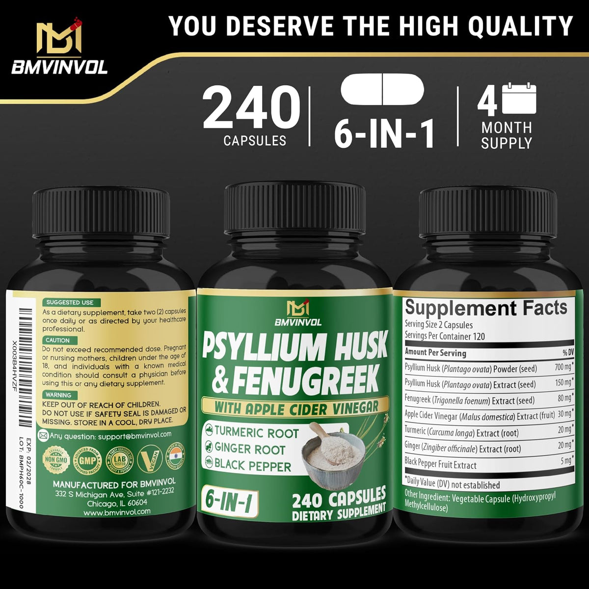 BMVINVOL turmeric for daily vitality