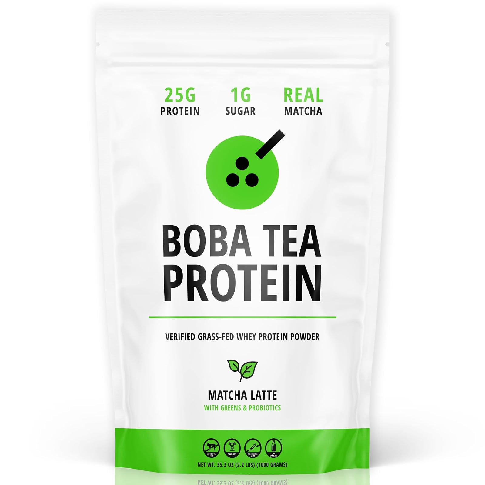Boba Tea whey protein matcha latte