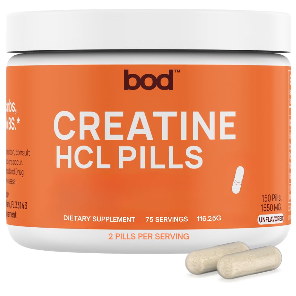 Bod creatine HCL capsules for energy