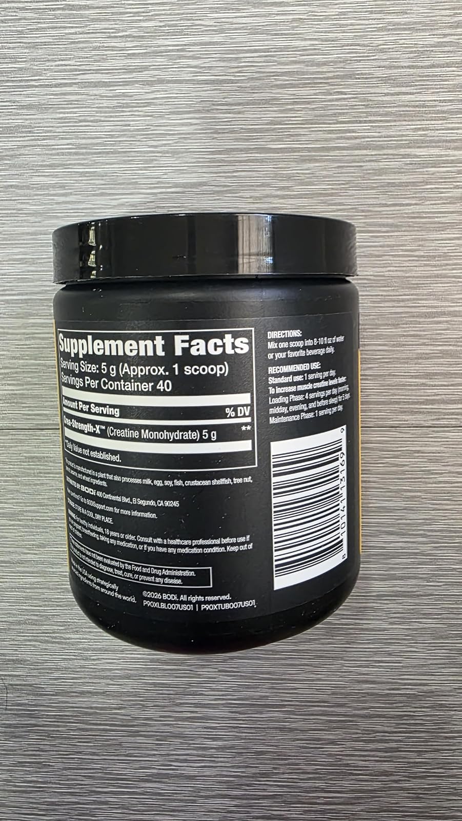 BODi P90X creatine for energy boost