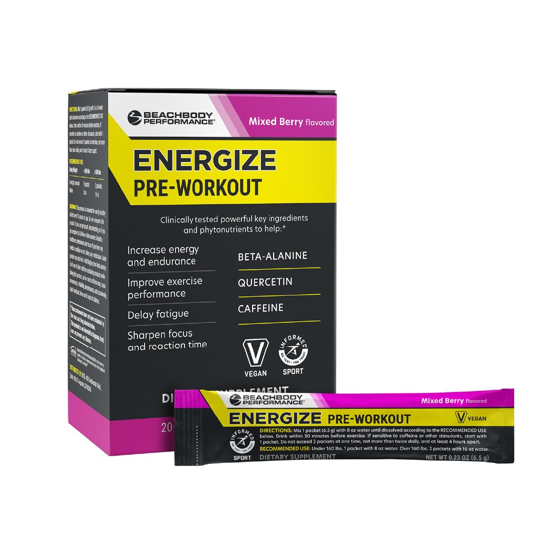 BODi pre-workout powder mixed berry