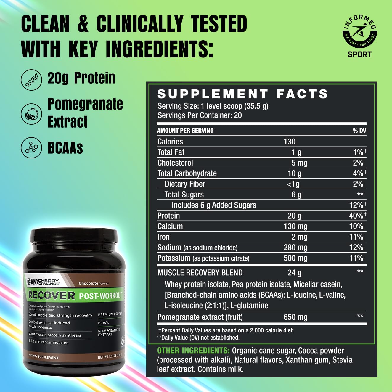 BODi whey protein powder 20 servings