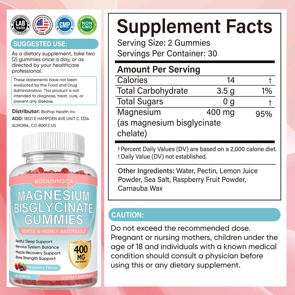 BODUNMSCA gummies for magnesium deficiency