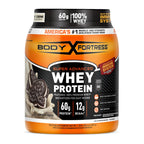 Body Fortress whey protein powder cookies n crème
