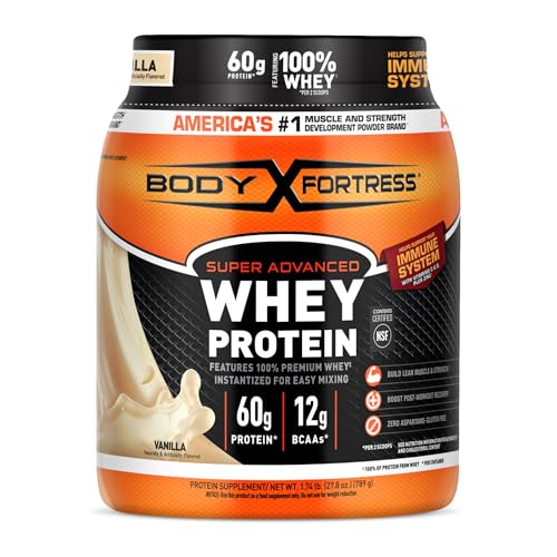 Body Fortress whey protein powder vanilla