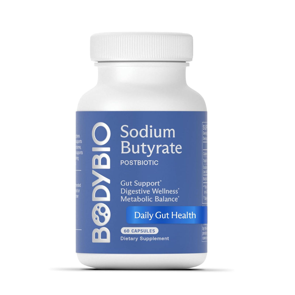 BodyBio Butyrate Sodium postbiotic capsules