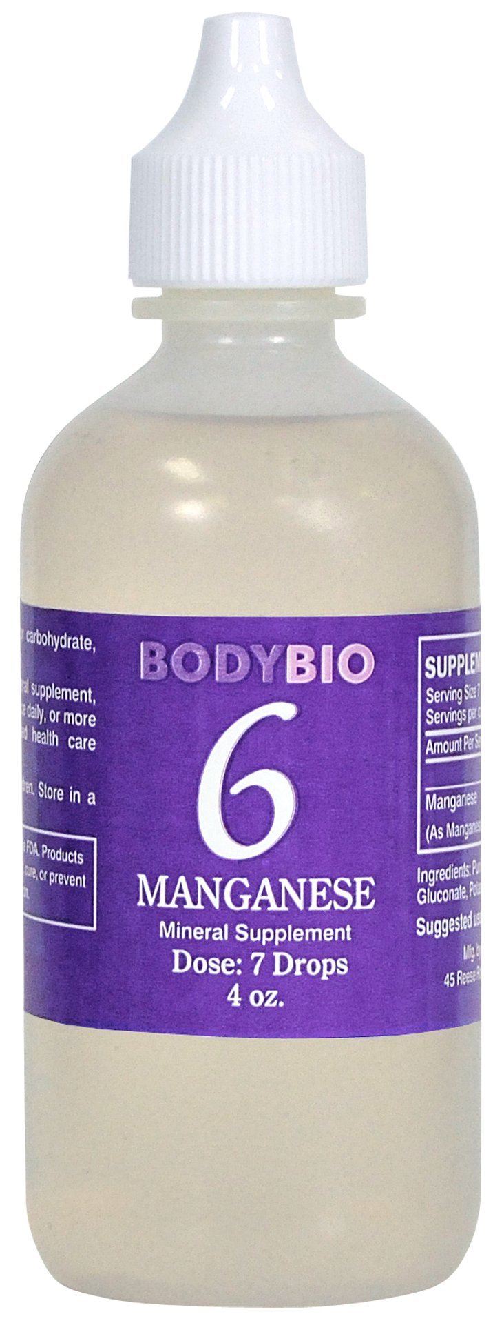 BodyBio manganese liquid supplement benefits
