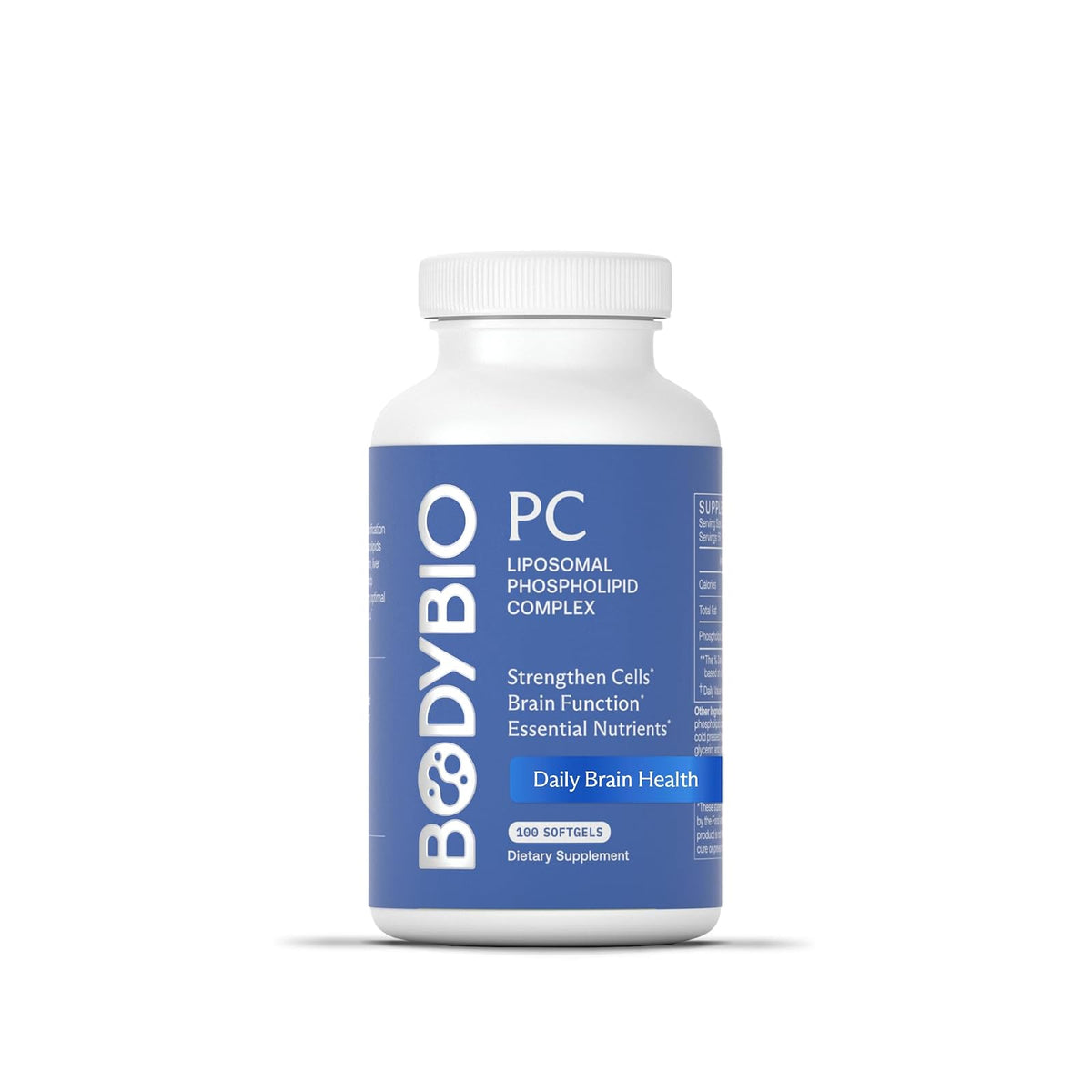 BodyBio phosphatidylcholine softgels for brain health