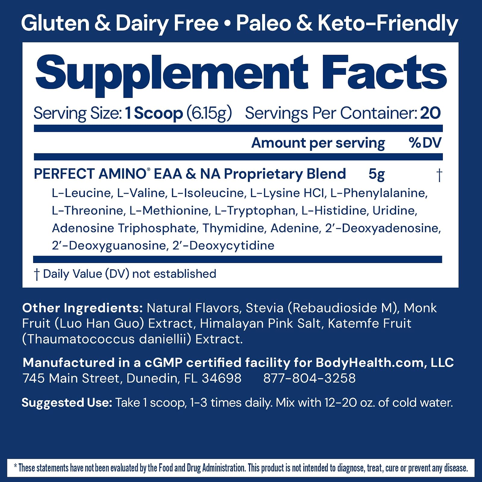 BodyHealth amino acids for muscle growth