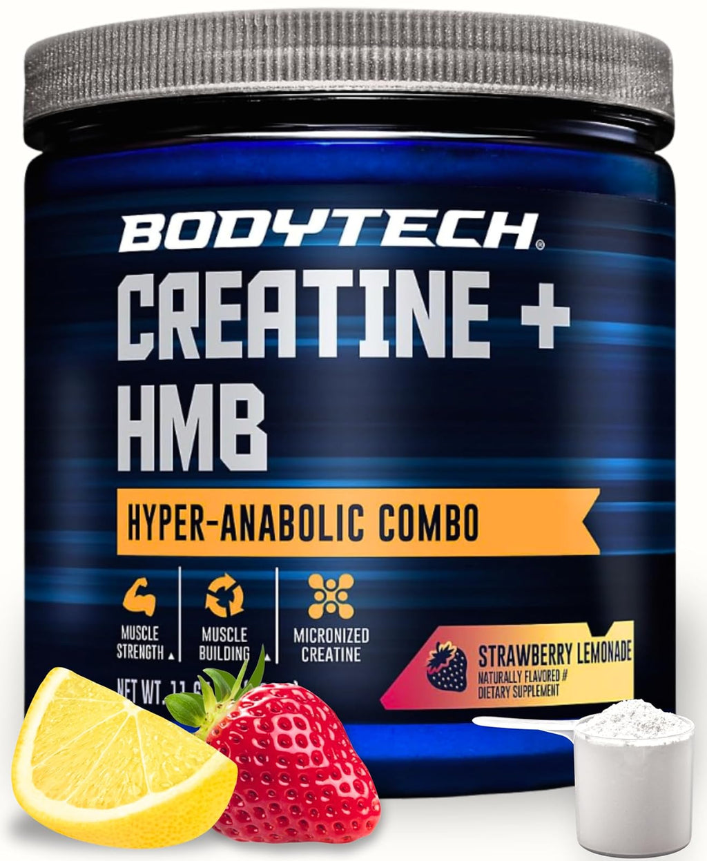 BodyTech creatine strawberry lemonade powder
