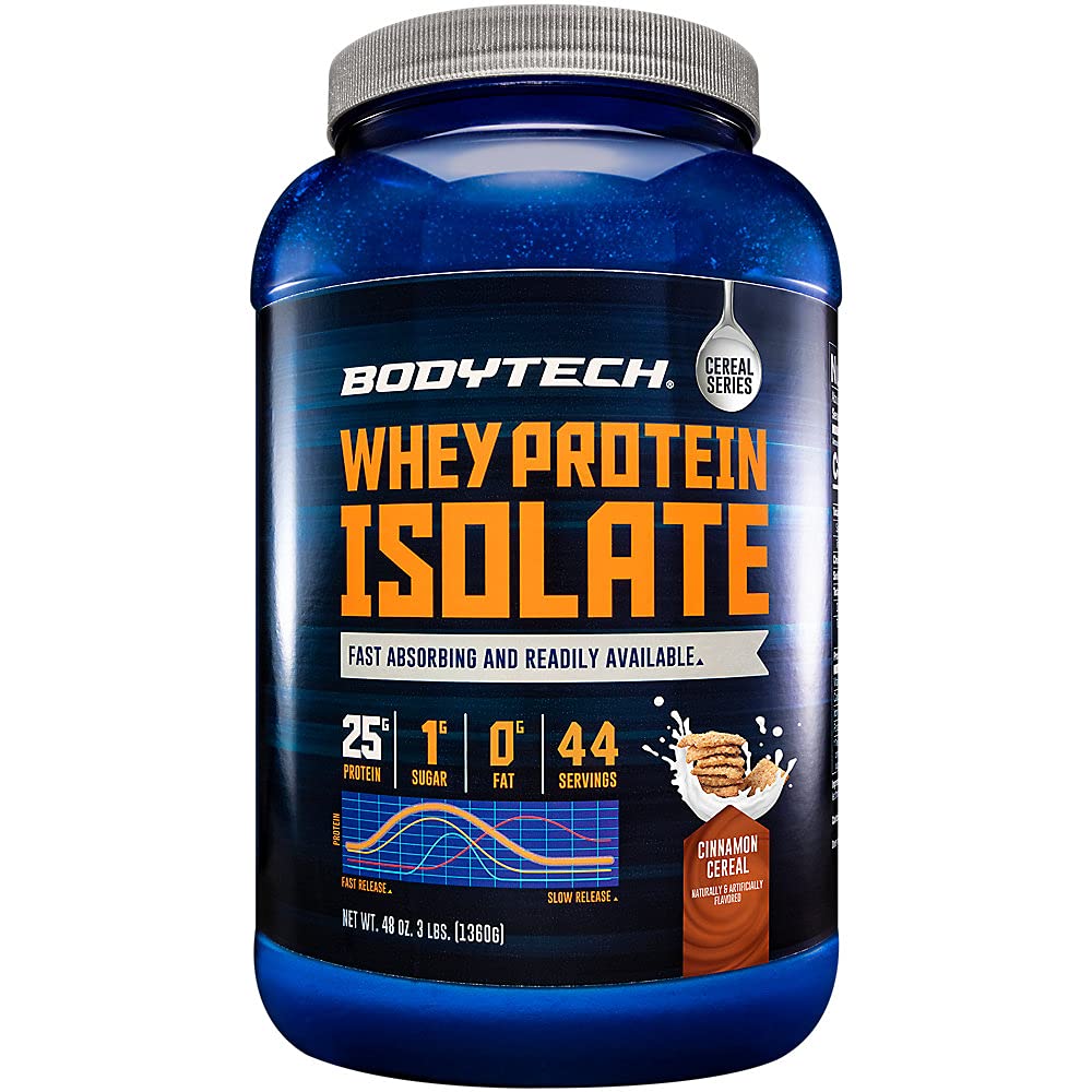 BodyTech whey protein isolate cinnamon flavour