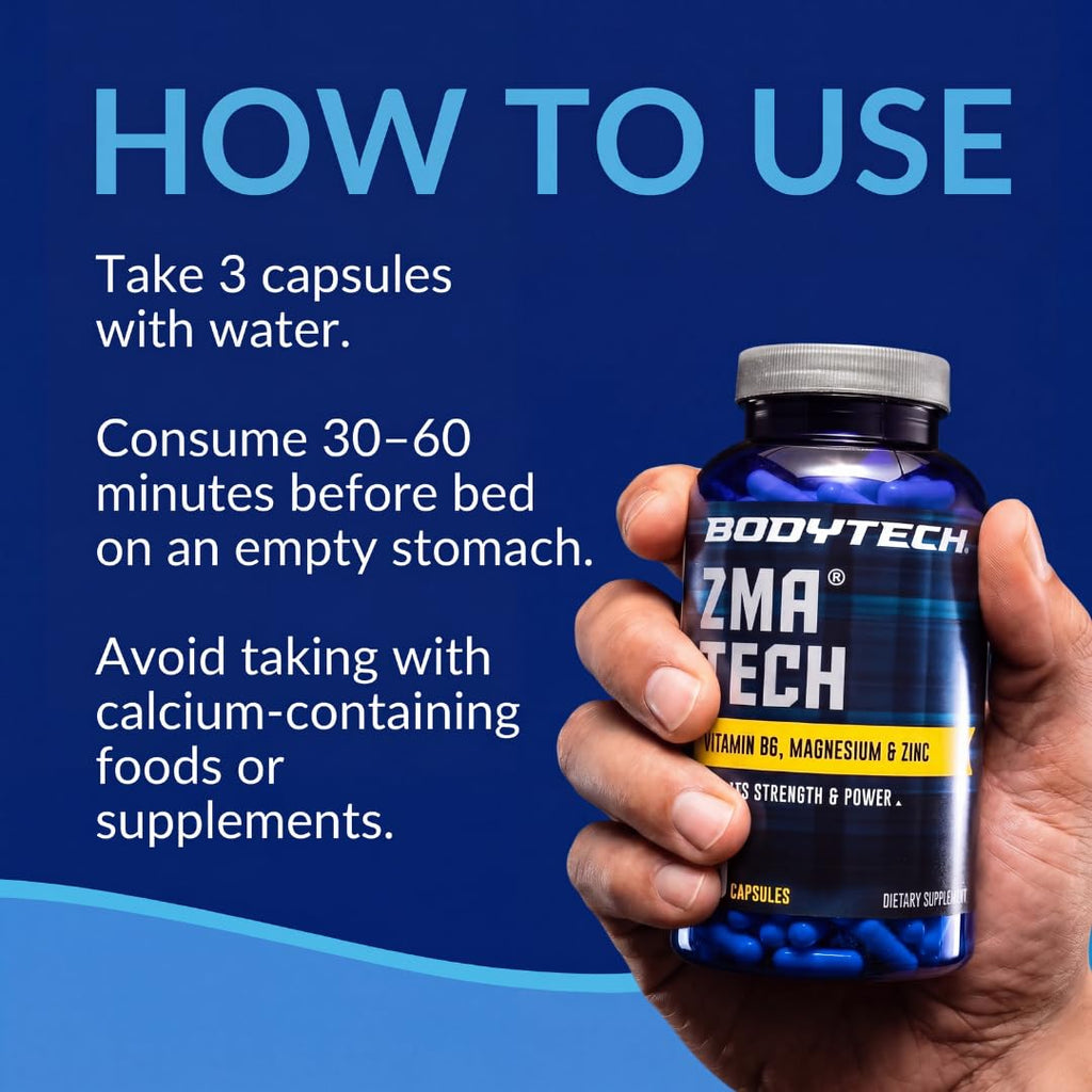 BodyTech ZMA capsules for immune support