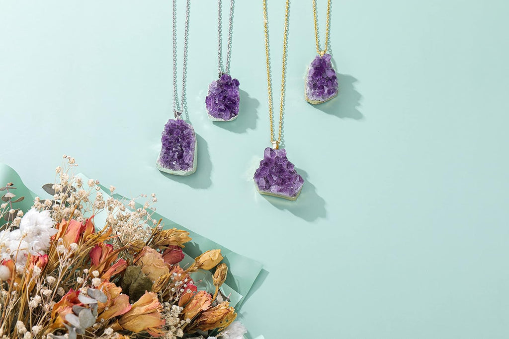 bohemian style amethyst necklace