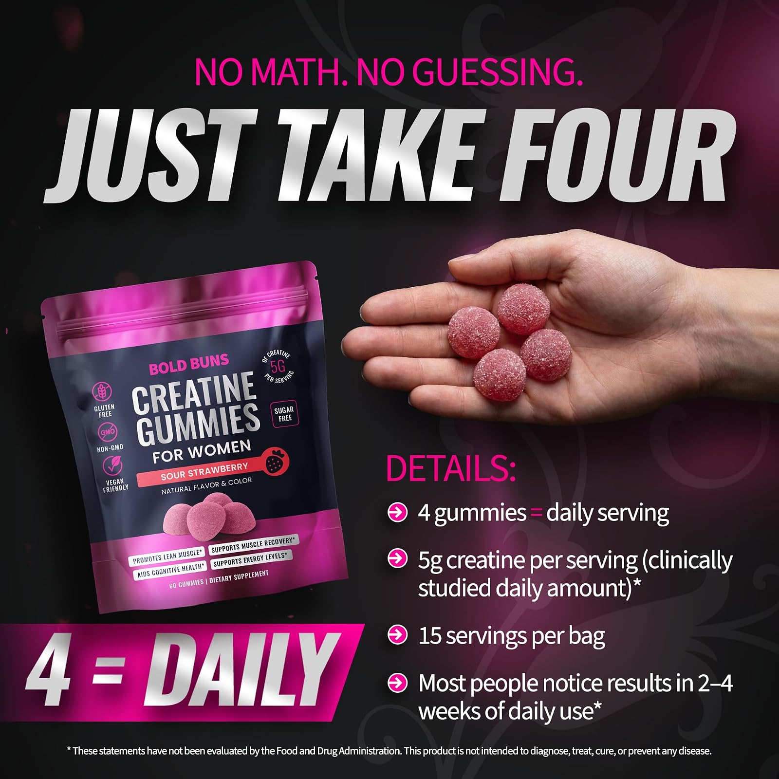 Bold Buns creatine for strength gains