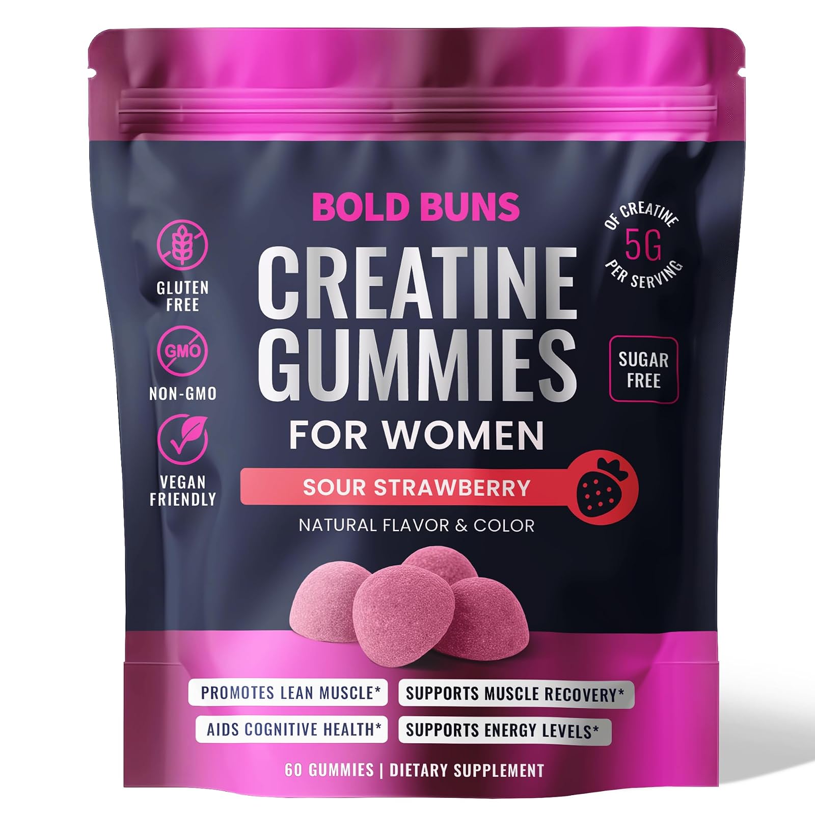 Bold Buns creatine gummies for energy