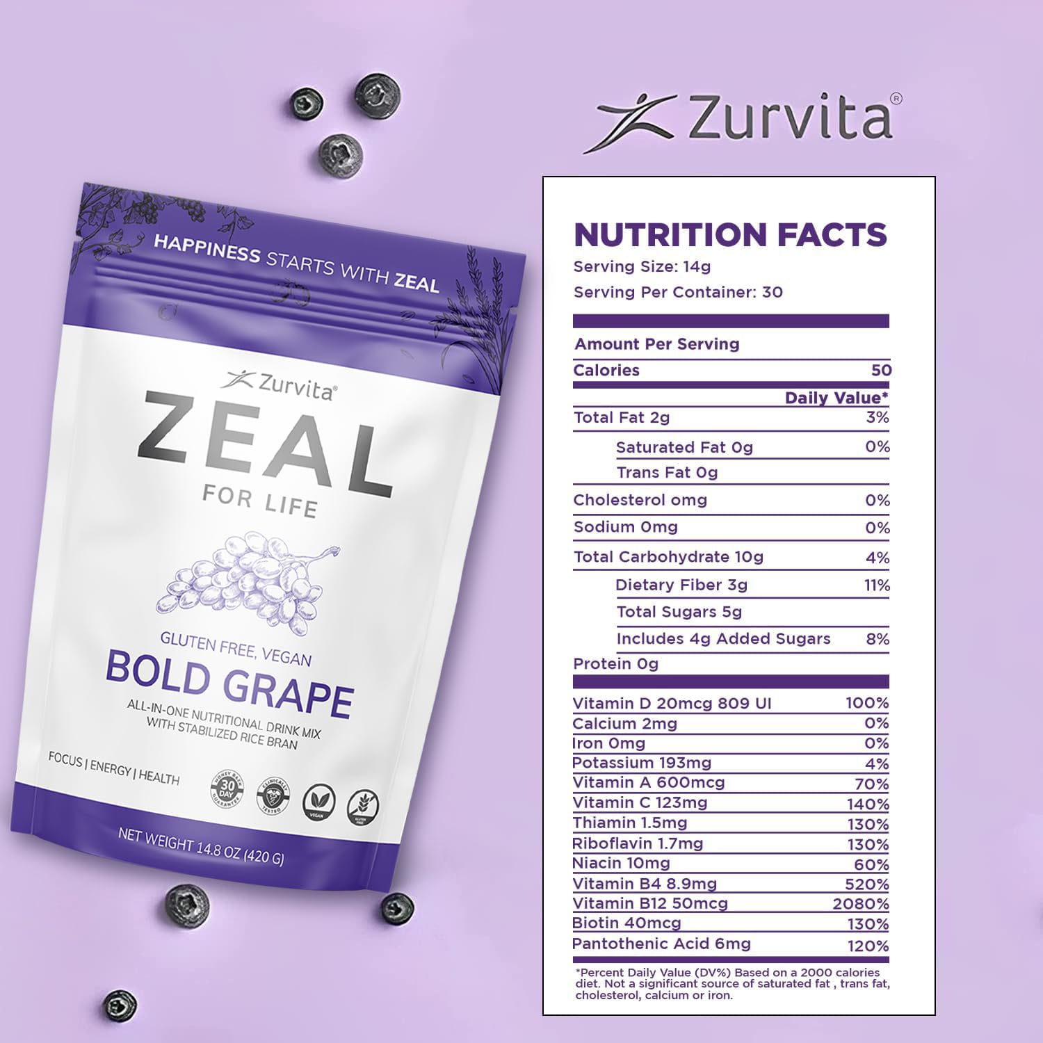 Bold Grape multivitamin for active lifestyles