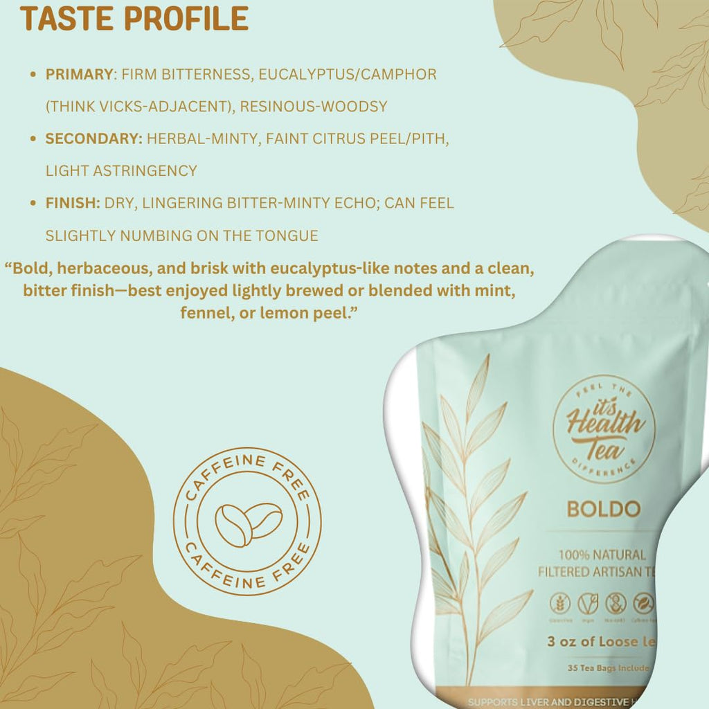 Boldo herbal tea for wellness