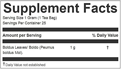 Boldo tea bags for daily health