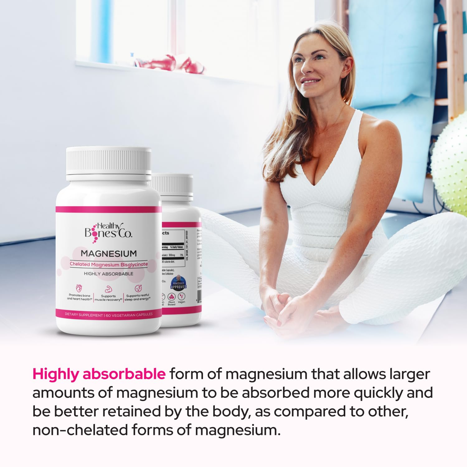 Bone and heart support magnesium capsules