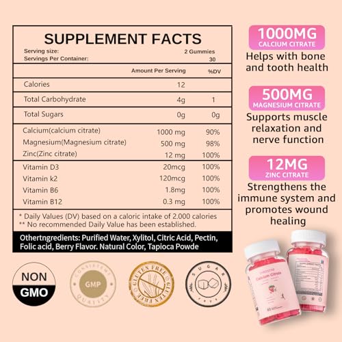 bone health calcium gummies with added vitamins