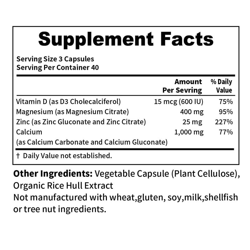 bone health calcium magnesium zinc