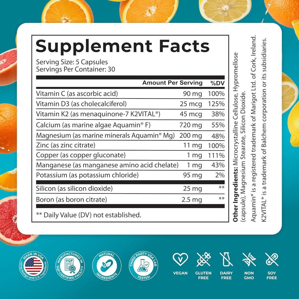Bone health formula with calcium citrate