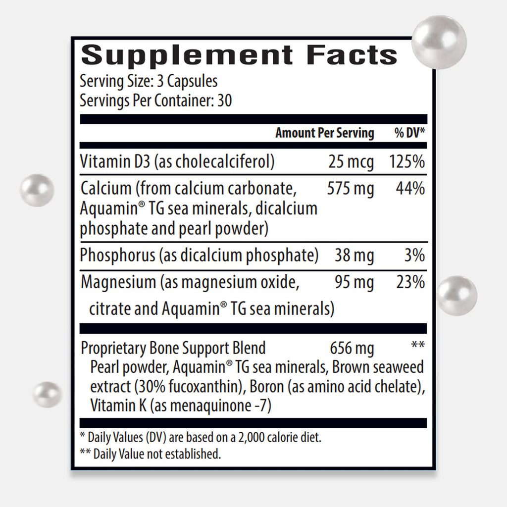 Bone health supplement with marine ingredients
